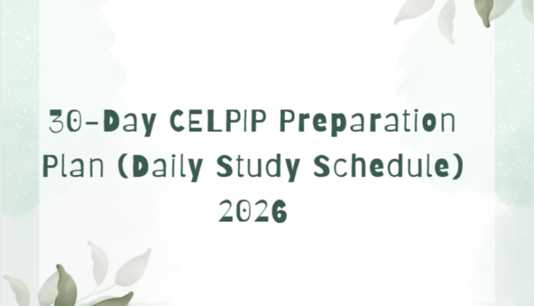 30-Day Easy CELPIP Preparation Plan (Daily Study Schedule) 2026 ...